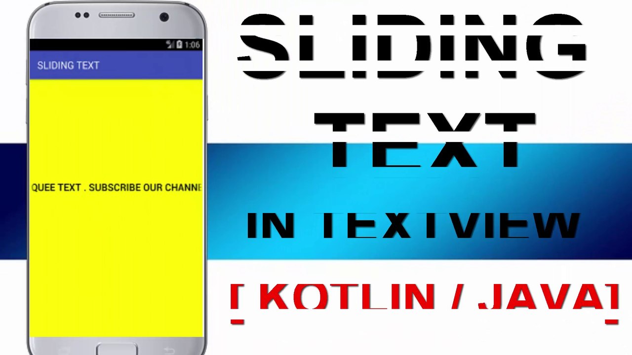[ KOTLIN / JAVA ] SLIDING TEXT IN TEXTVIEW || ANDROID STUDIO TUTORIAL || FREE SOURCE CODE ...