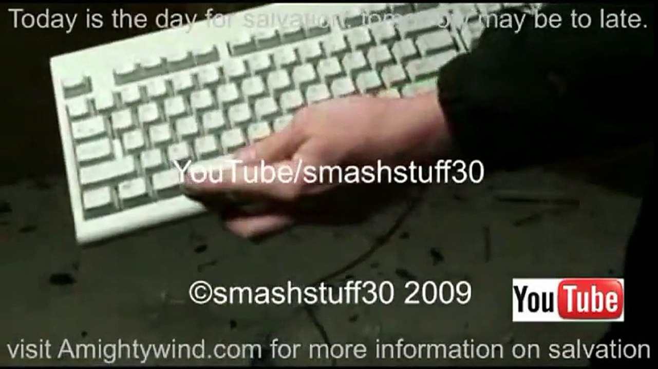 smash computer keyboards - video Dailymotion