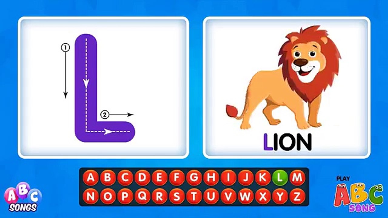 Learn to Write Uppercase Alphabet for Kids | ABC Songs for Children ...