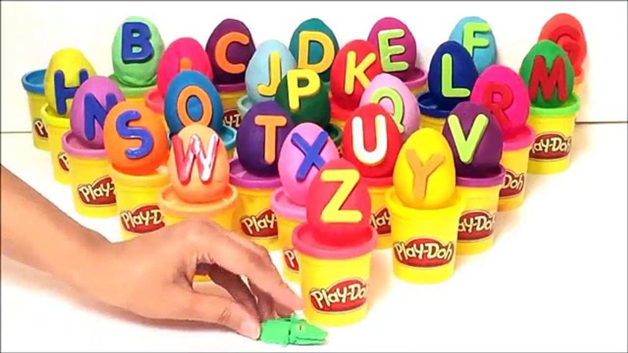 Play Doh Alphabet Surprise Eggs Kinder Surprise Learn the ABC Alphabet ...