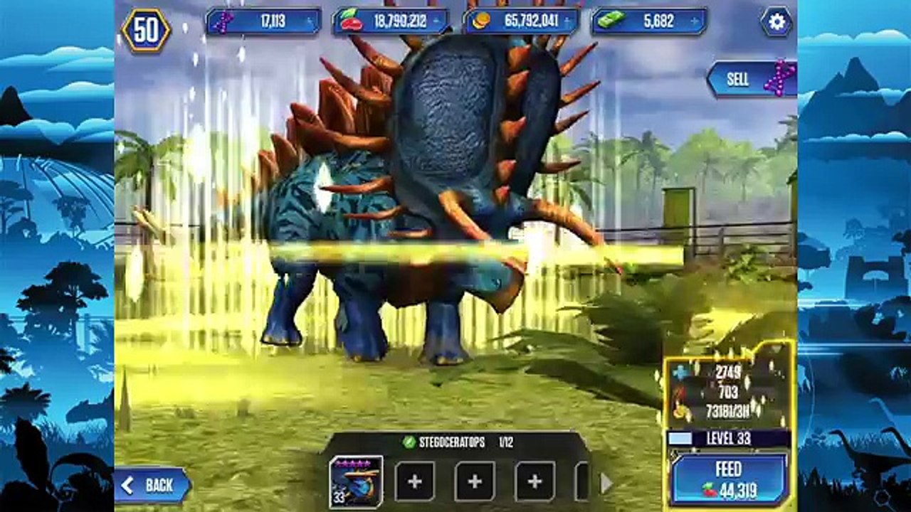 STEGOCERATOPS - LEVEL 40 - HYBRID DINO - Jurassic World The Game ...