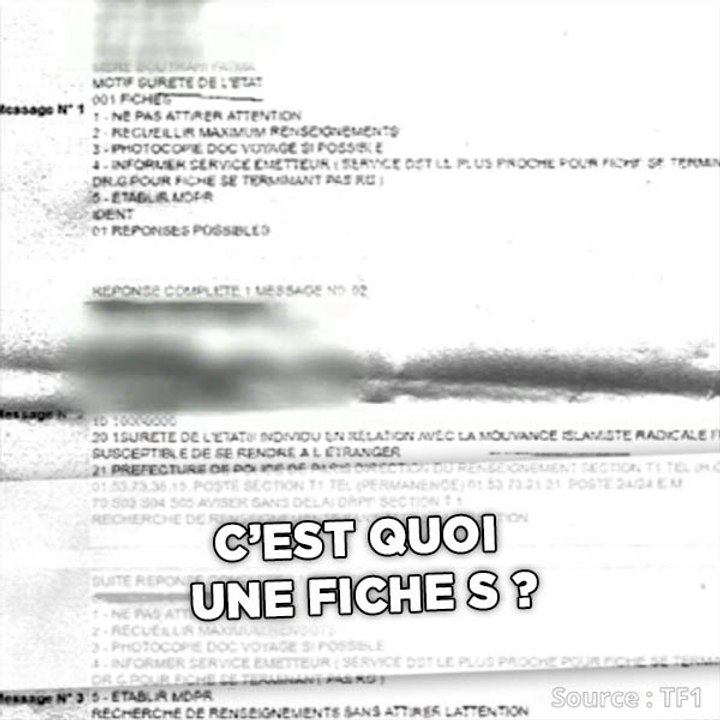 C'est quoi une fiche S ? - Vidéo Dailymotion