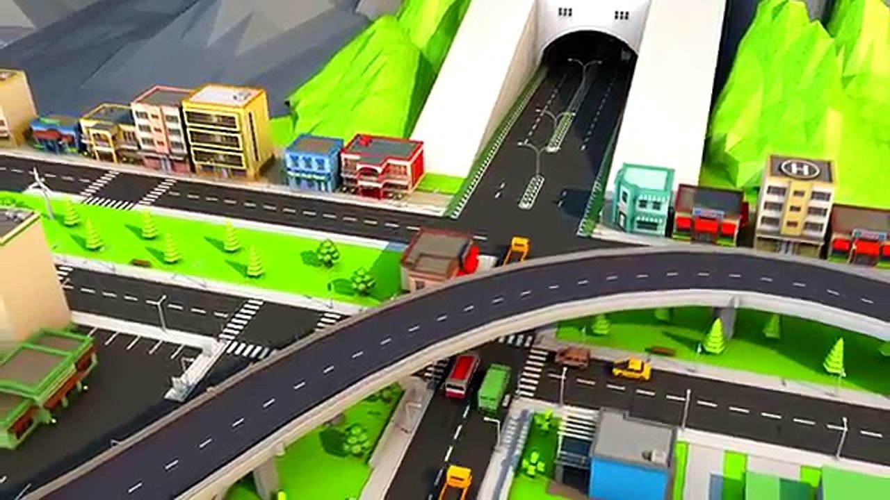 Police cars chase cartoon for children and Monster Machines. Police ...