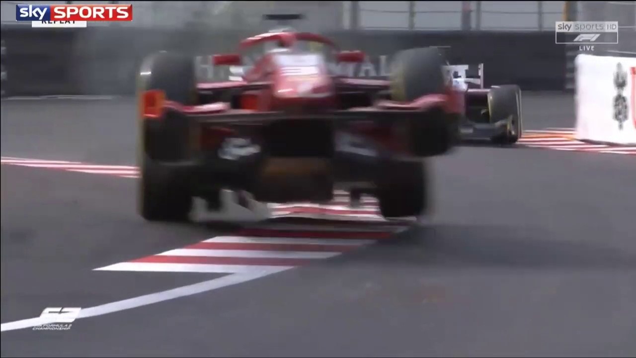 F2 Championship 2018 Race 2 Monaco Gelael Huge Crash - Vidéo Dailymotion