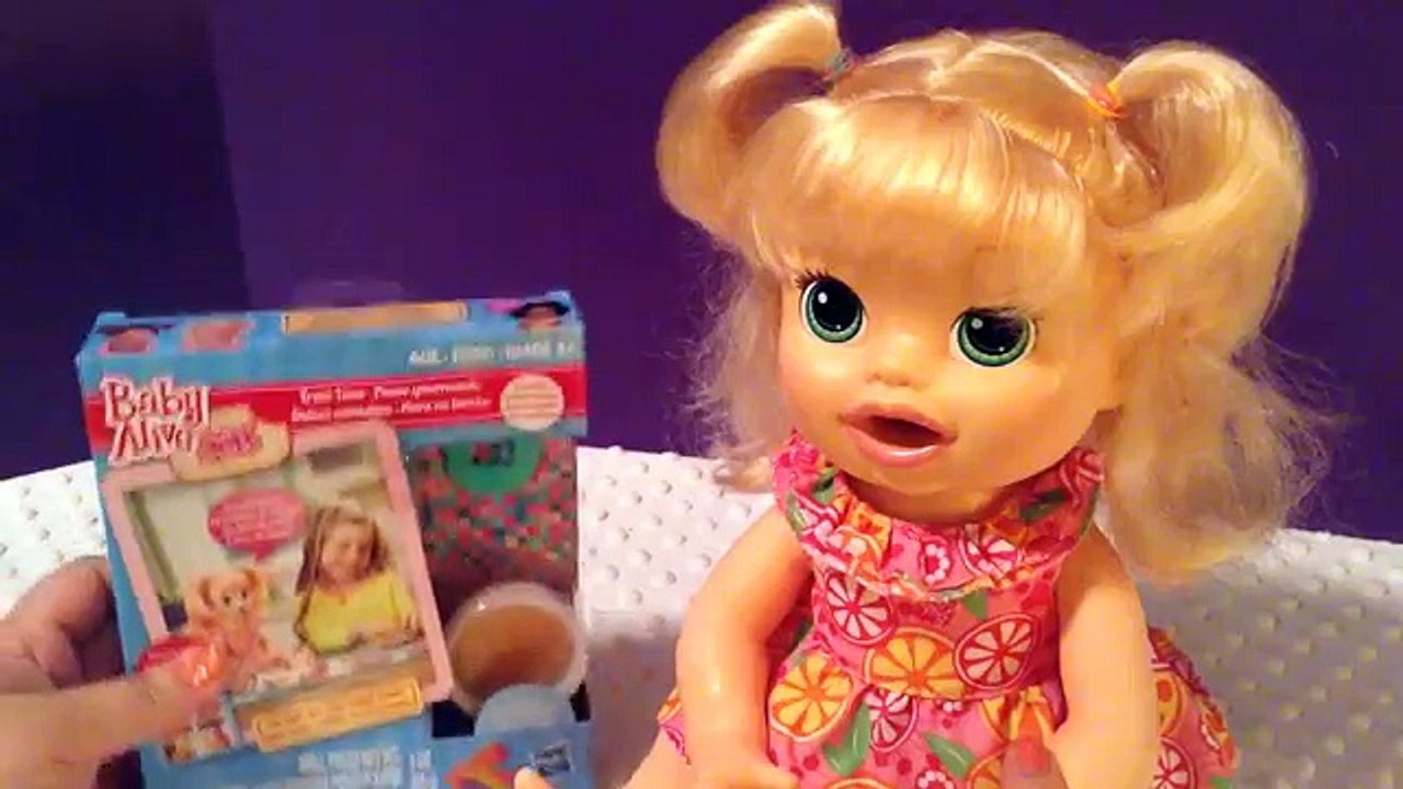 Baby Alive Snackin Sara Doll Snack Pack Treat Time Unboxing and Feeding ...