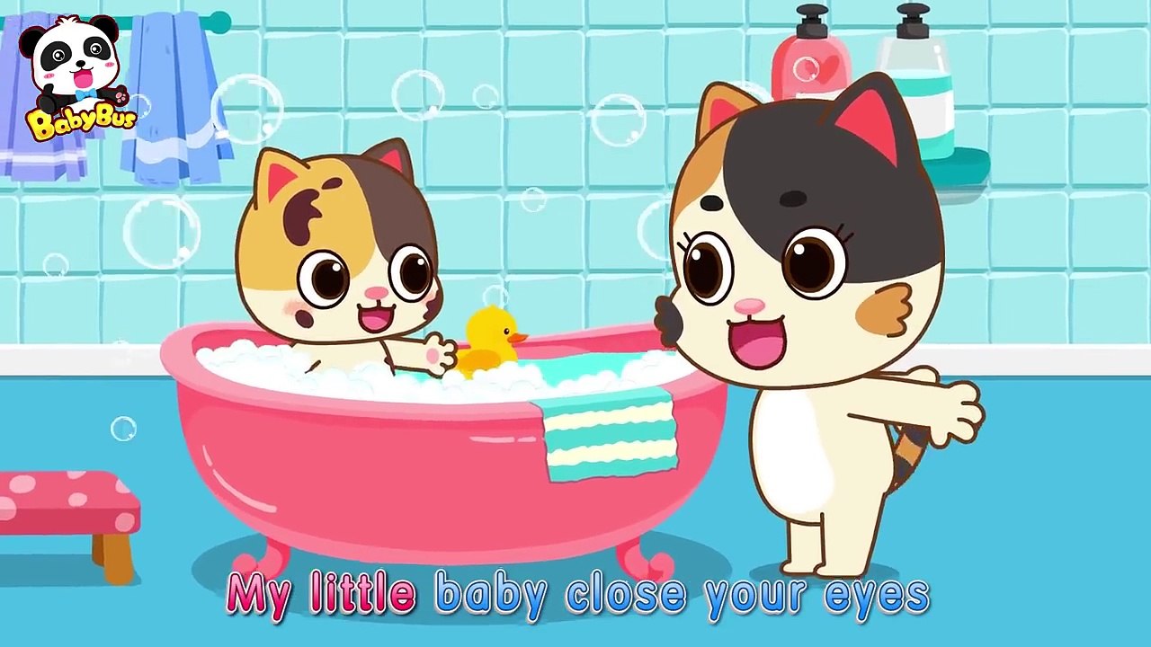 Baby Kitten's Wonderful Bubble Bath Time | Bath Song | Kids Good Habits ...