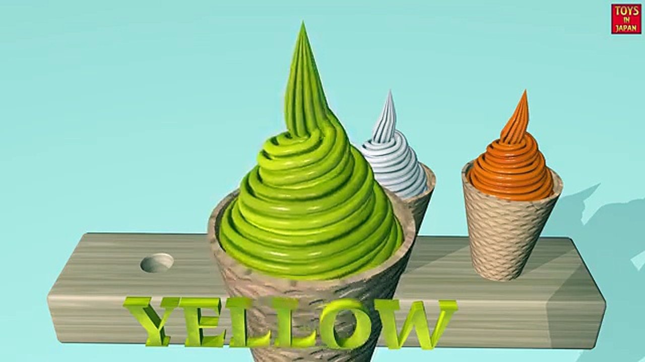 Learning Colors With Ice Cream, Teach Colours, Baby Toddler Preschool ...