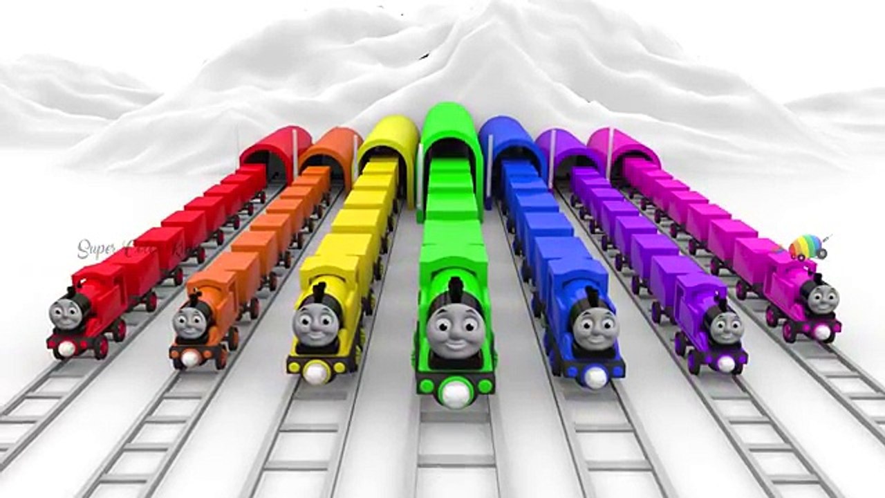 Learn Colors with THE TRAIN Transporting Color Cars for Kids | Trains ...