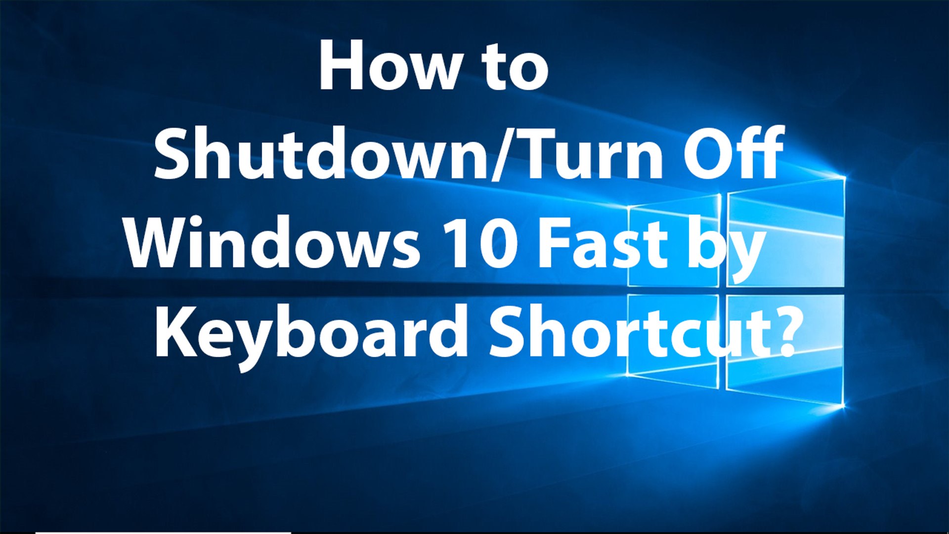 How To Shutdown Windows Faster