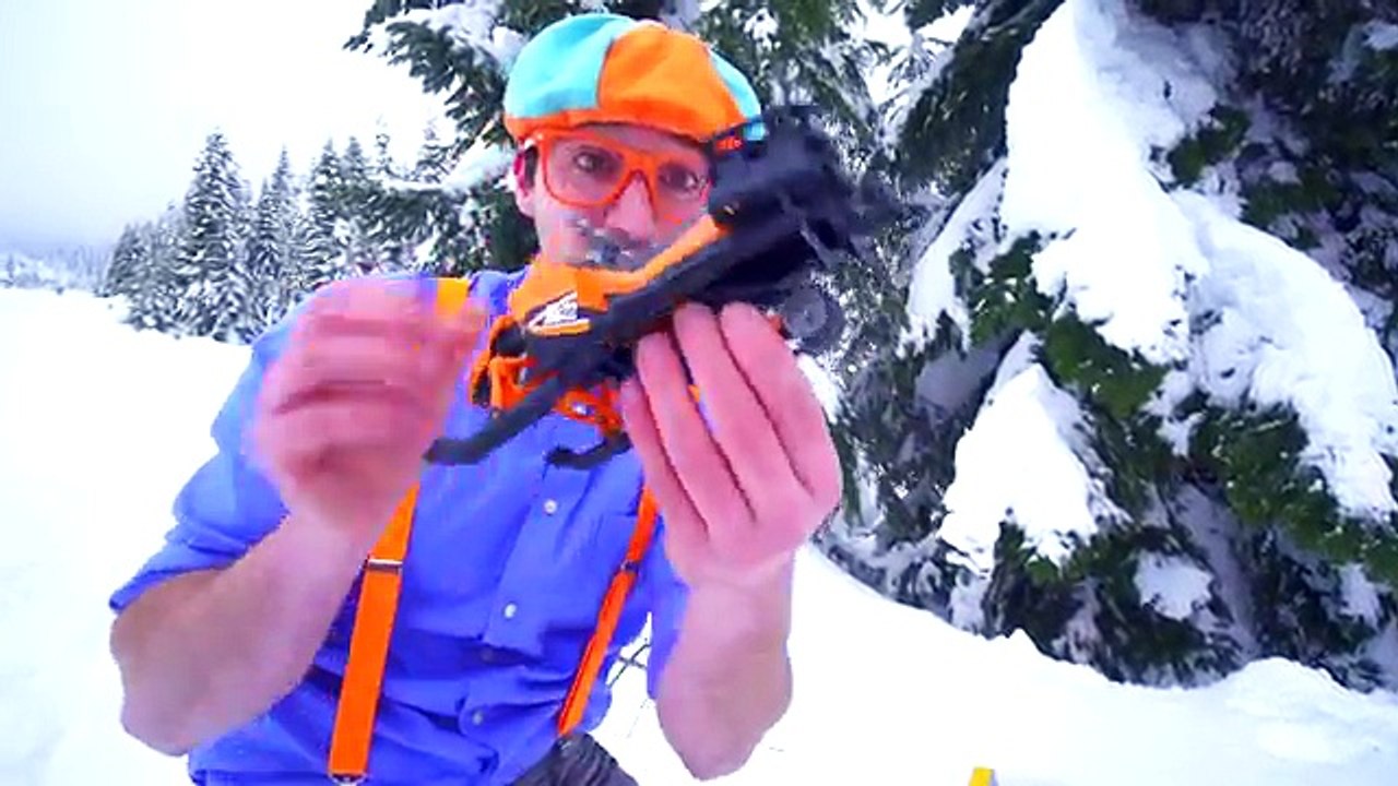 Winter Blippi Video | Play Time in the Snow with Snowmobile - video ...