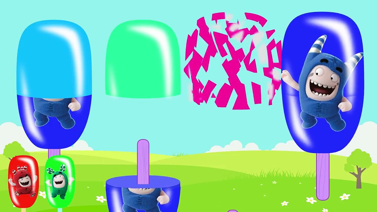 LEARN COLORS for Children With ODDBODS Cartoon & Colored ICE CREAM ...