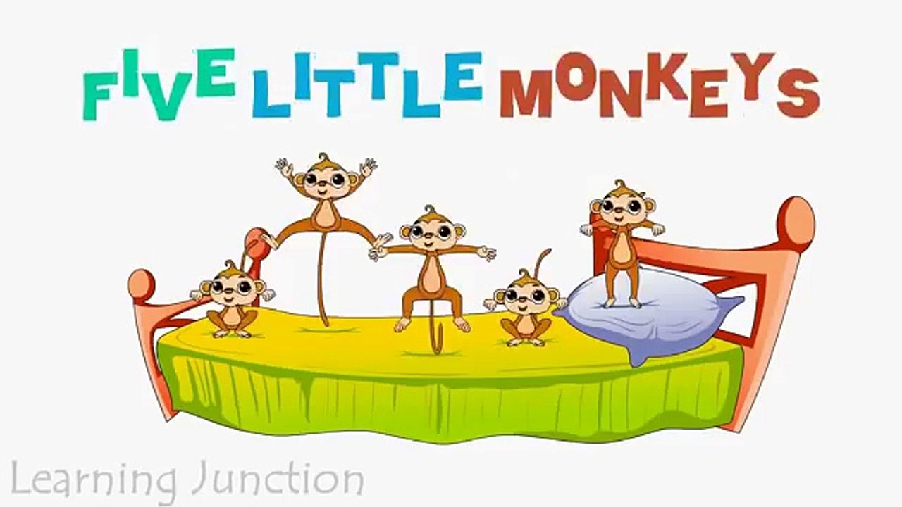 Five Little Monkeys Jumping on the Bed Children Songs, Nursery Rhymes ...