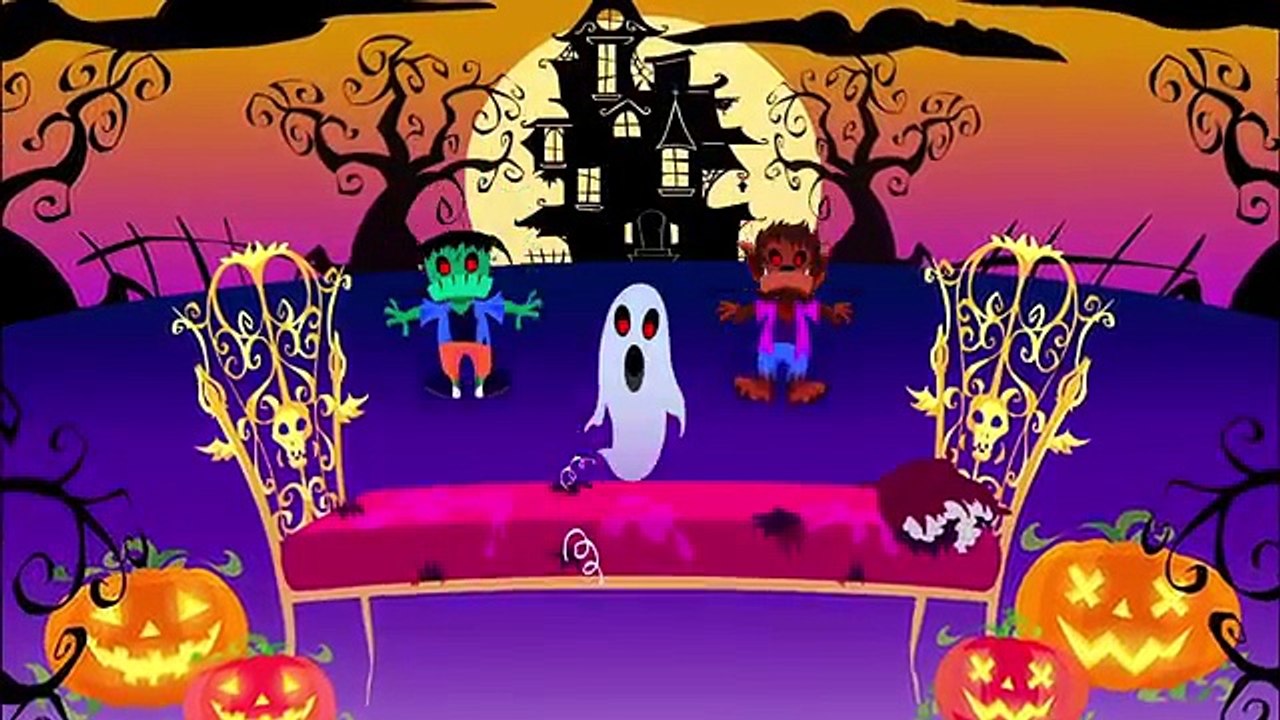 5 Little Monsters Jumping on The Bed | Halloween Songs | by Little ...