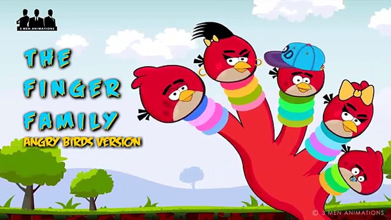 Finger Family Nursery Rhyme ANGRY BIRDS VersioN 3 Men Animations ...