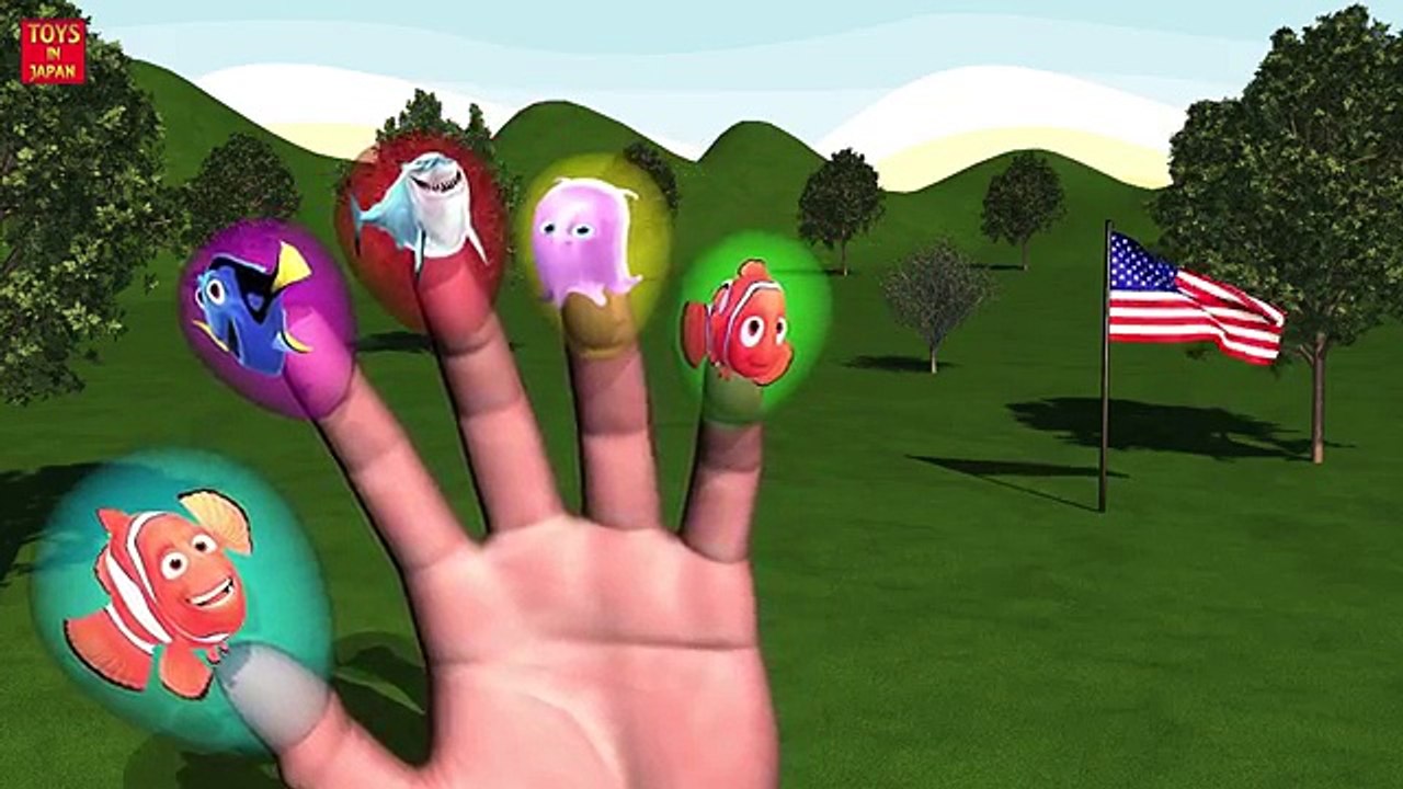 FINDING NEMO BALLOON Finger Family & MORE | Nursery Rhymes for Children ...