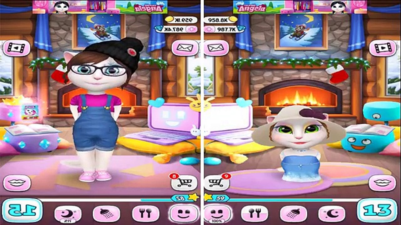 My Talking Angela BABY VS ADULT SIZE Great Makeup Android Gameplay ...