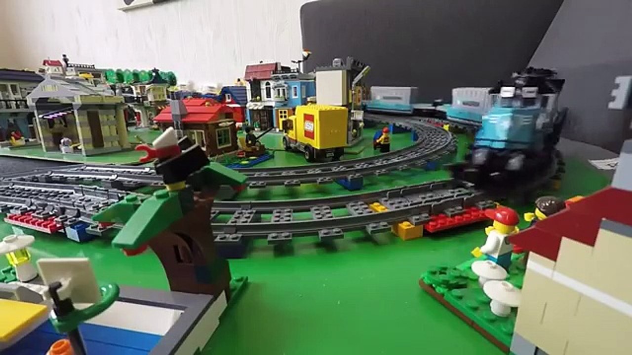 LEGO Train Track Setup #9! Passenger and Cargo Trains, and 5 MOC ...