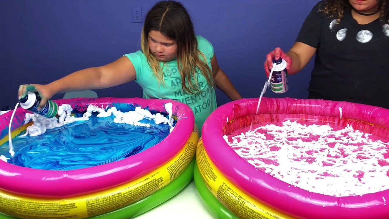 Super Fluffy Pools Full Of DIY Slime ELMER’S FLUFFY GLUE ALL VS AMAZON ...