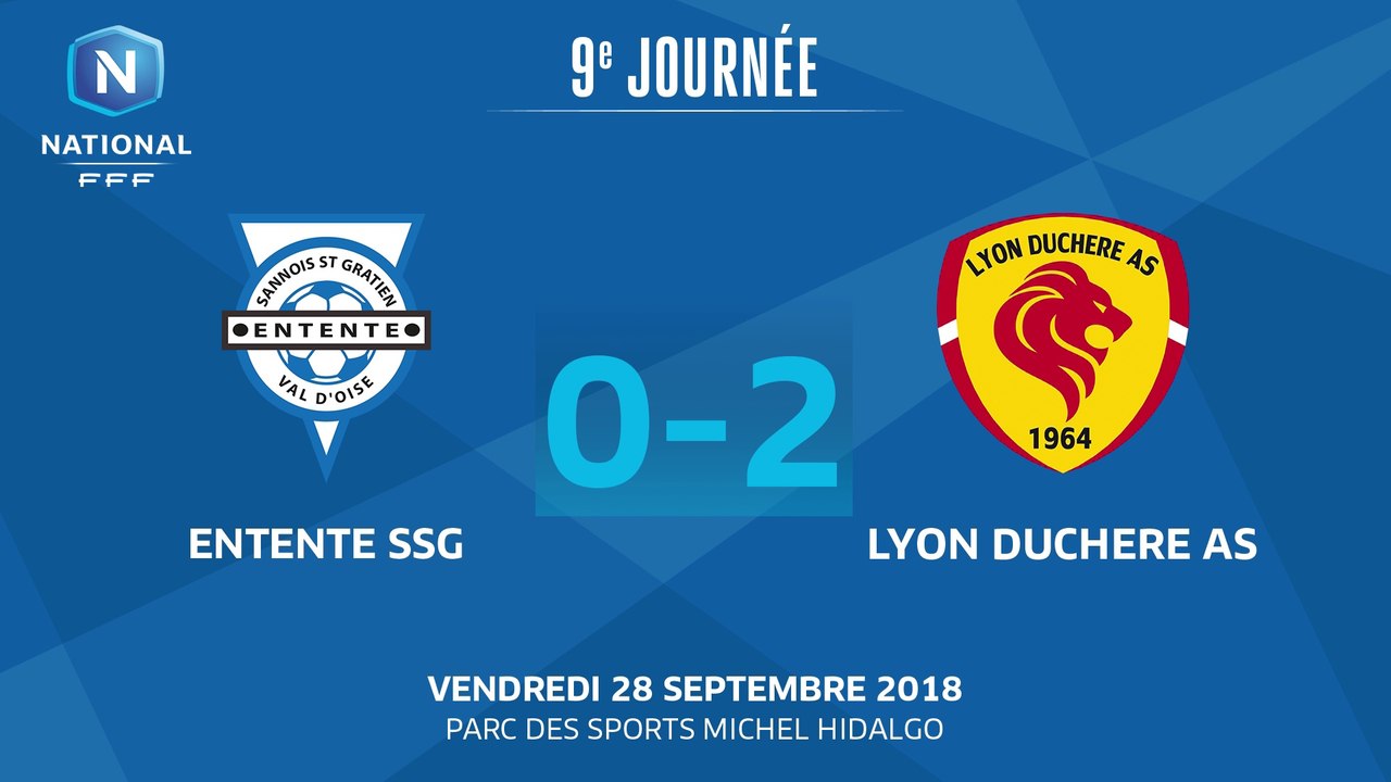 J9 : Entente SSG – Lyon Duchère AS (0-2), le résumé - Vidéo Dailymotion