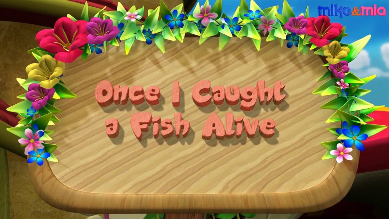 12345 ONCE I CAUGHT A FISH ALIVE NURSERY RHYME WITH LYRICS - video ...