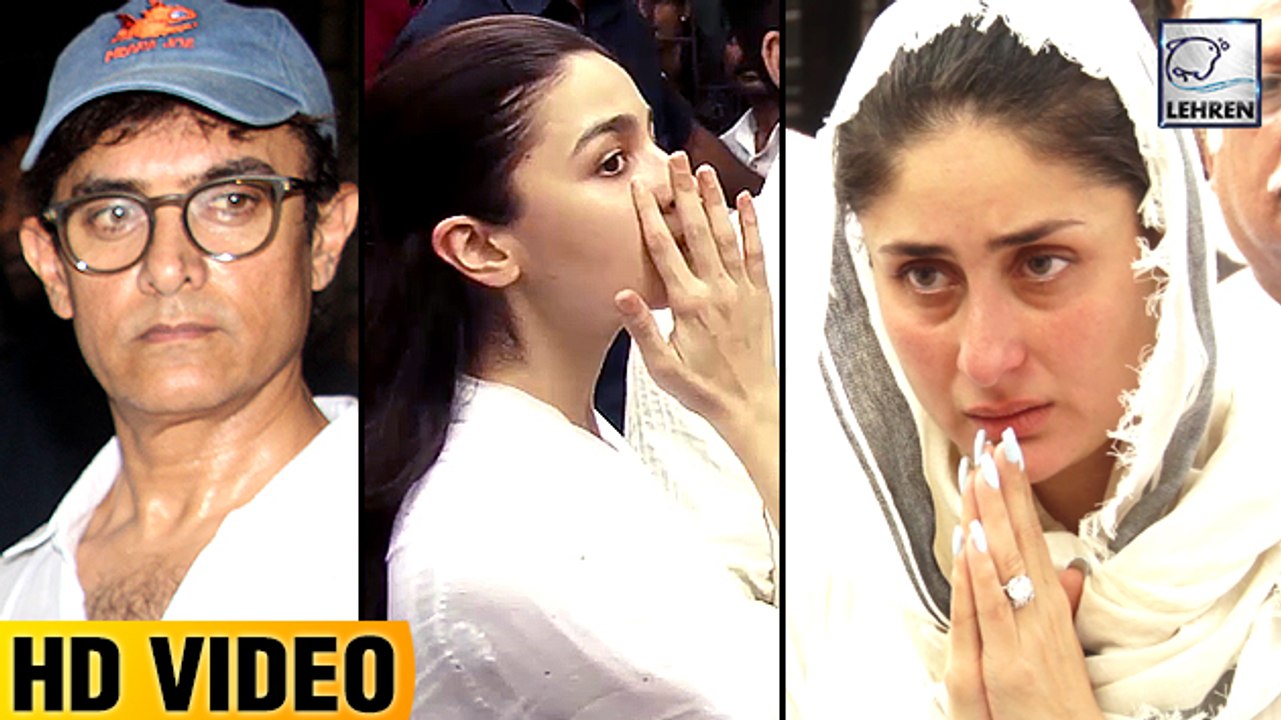 Kareena Kapoor & Alia Bhatt CRYING At Krishna Raj Kapoor's Funeral ...