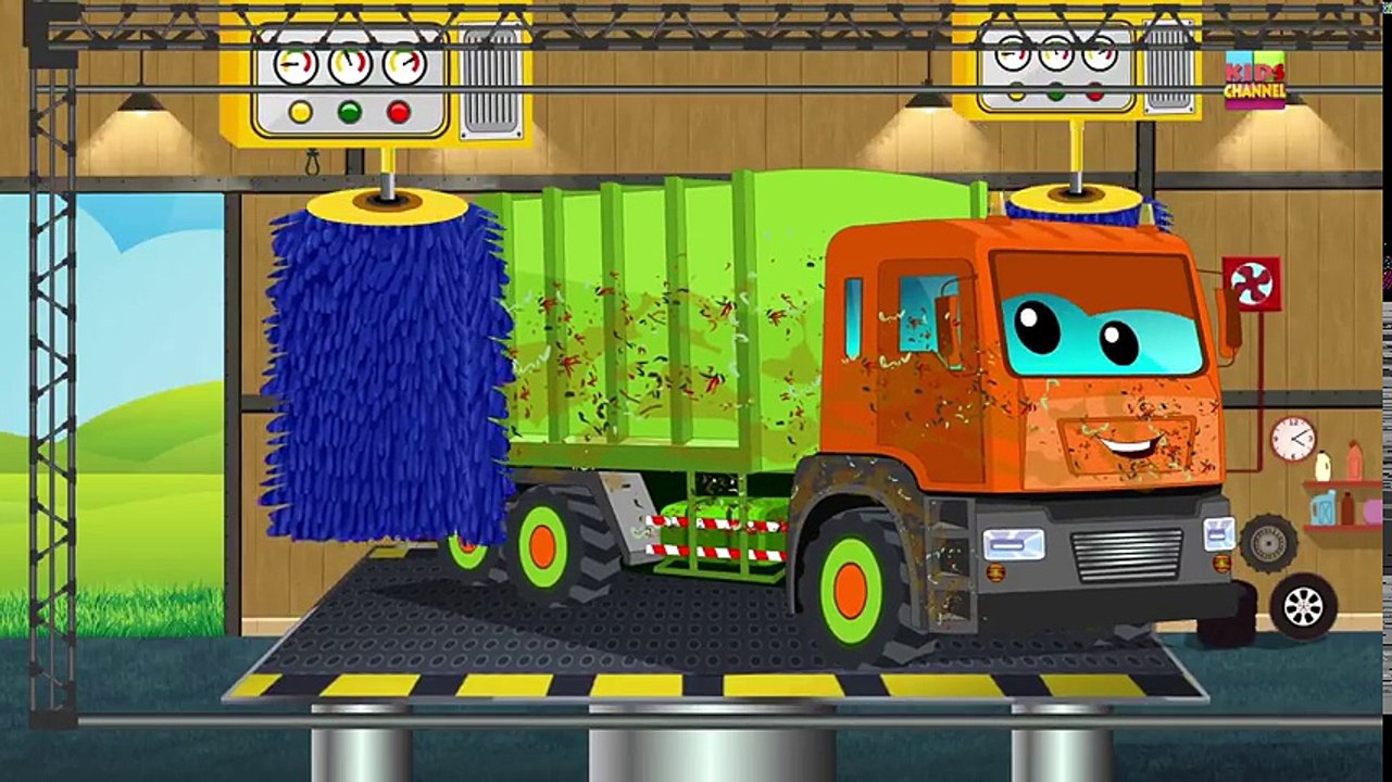 Tv cartoons movies 2019 Garbage truck Car Wash Video For Kids Vehicles ...