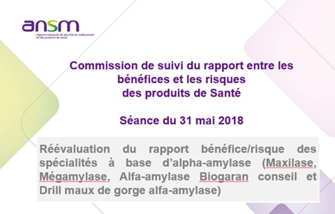 Spécialités à base d’alpha-amylase (Maxilase, Mégamylase, Alfa-amylase ...