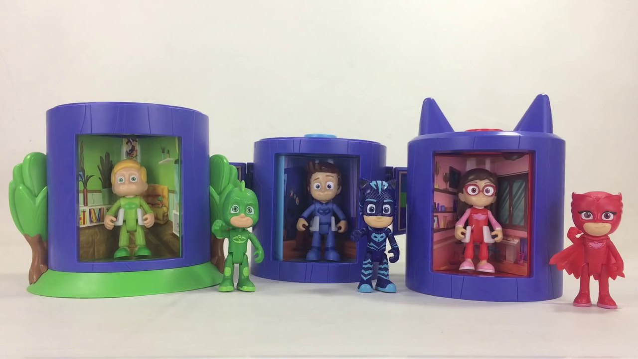 PJ Masks Catboy Gekko Owlette Transforming Playset Headquarters Connor ...