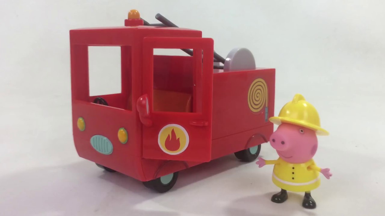 Peppa Pig Peppa Pig's Fire Engine w Fire Officer Peppa Figure || Keith ...