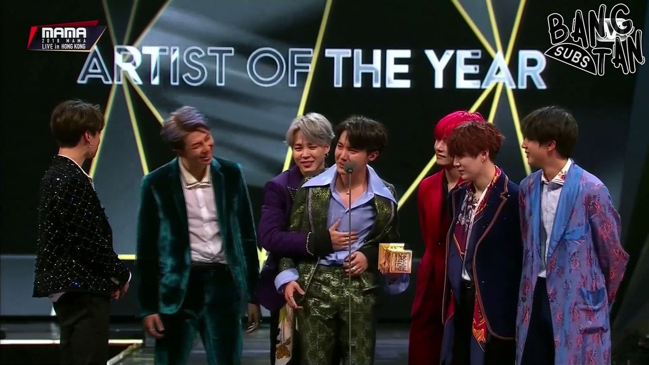 [ENG] 181214 MAMA in Hong Kong - BTS Wins Daesang for Artist of the ...
