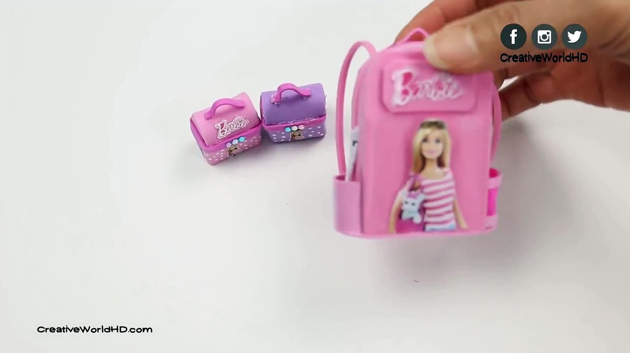 Barbie | How to Make Mini Lunch Box Back to School | Dollhouse ...