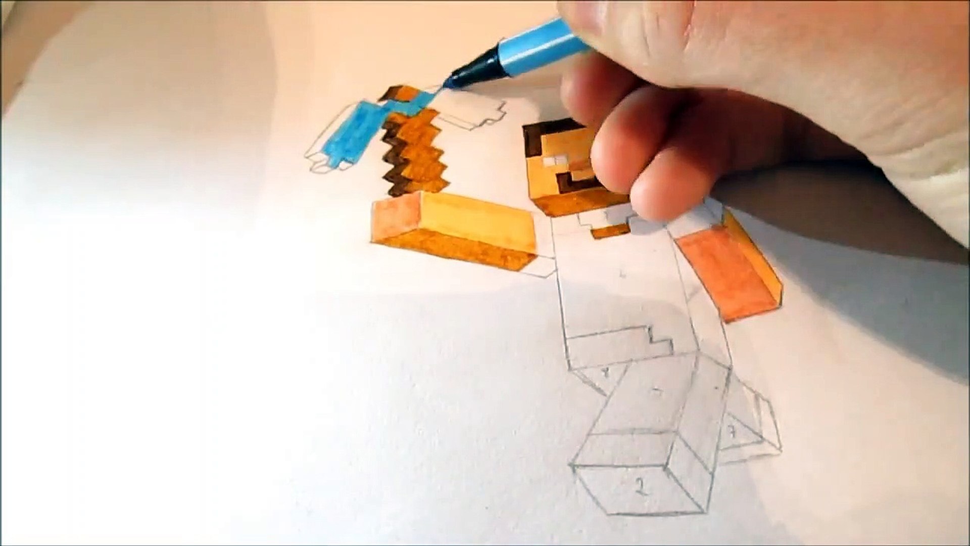 Minecraft Zeichnungen Herobrine Schritt Für Schritt