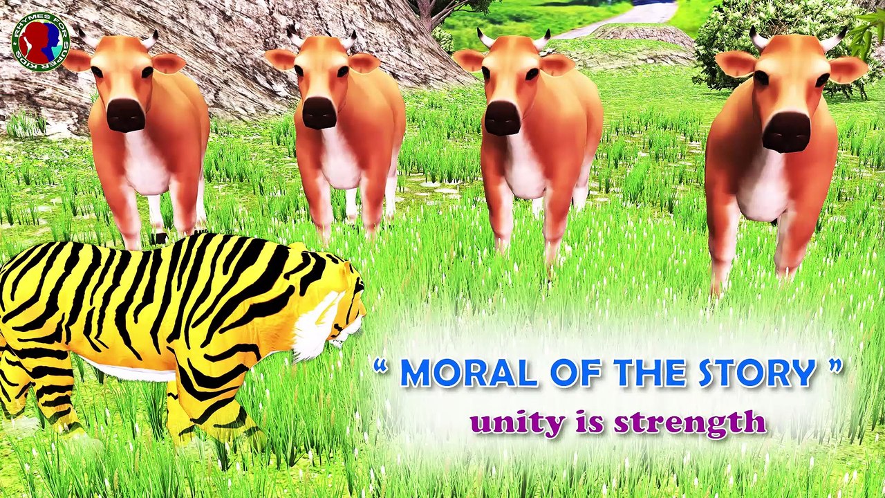 The Cows And The Tiger Moral Story For Kids ## ll english stories for ...