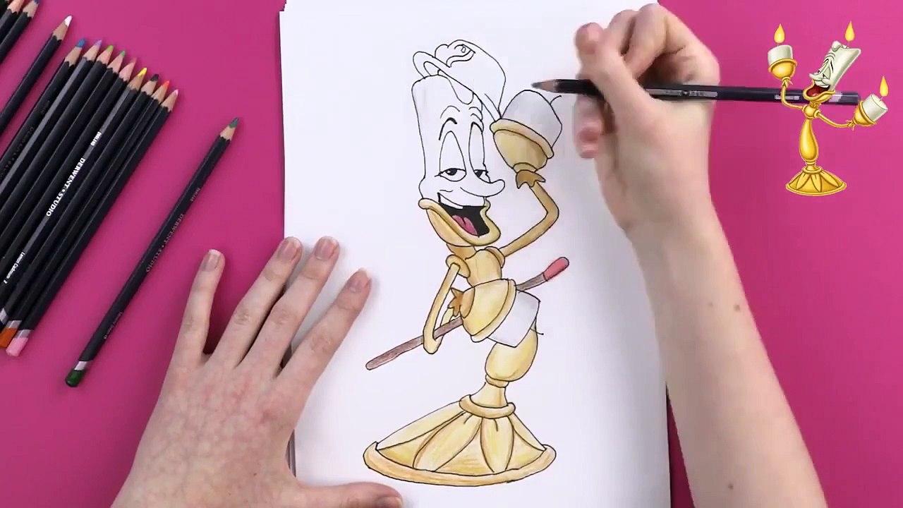 How To Draw | Lumiere From Beauty And The Beast | Crafts For Kids ...