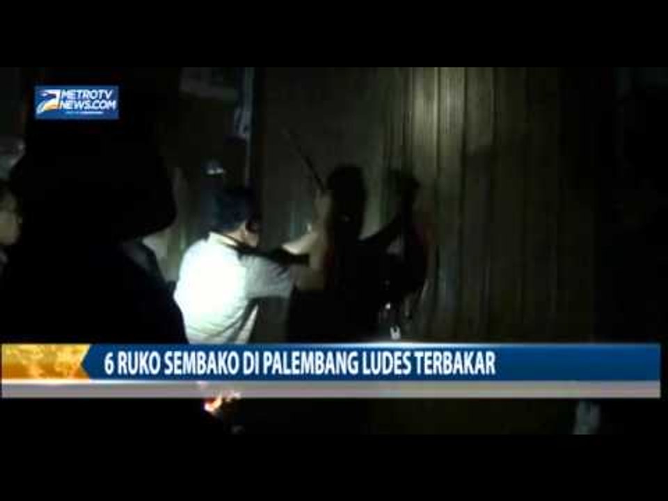 6 Ruko Sembako di Palembang Ludes Terbakar - Video Dailymotion