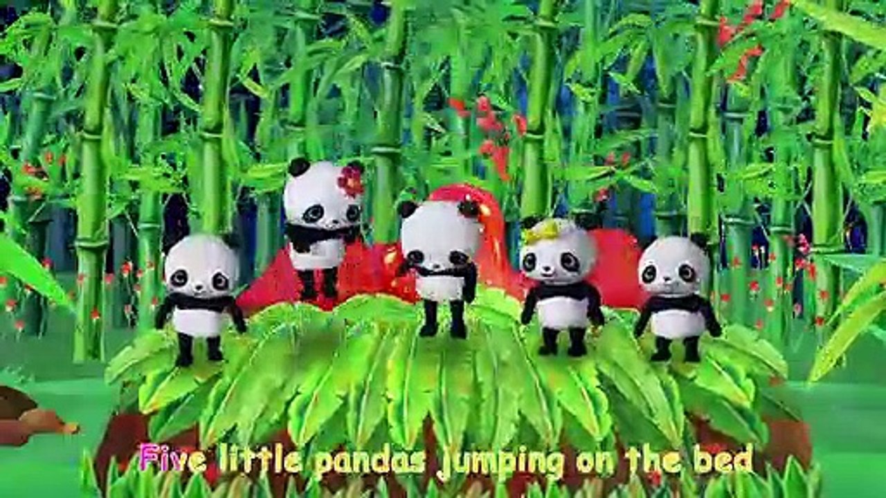 Five Little Pandas Jumping on the Bed | CoCoMelon Nursery Rhymes & Kids ...