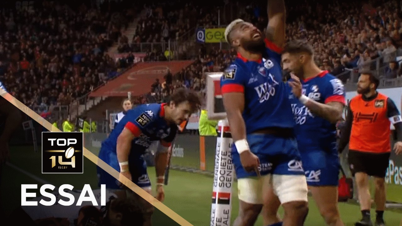 TOP 14 - Essai Lolagi VISINIA (FCG) - Grenoble - Toulon - J22 - Saison ...