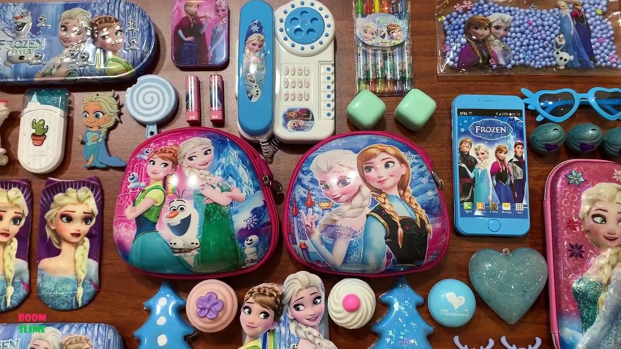 Special Series BLUE Frozen || Mixing Random Things Into Fluffy Slime ...