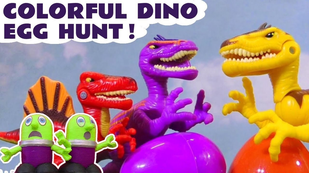 Dinosaur Learn Colors Learn English Surprise Eggs with Thomas and ...