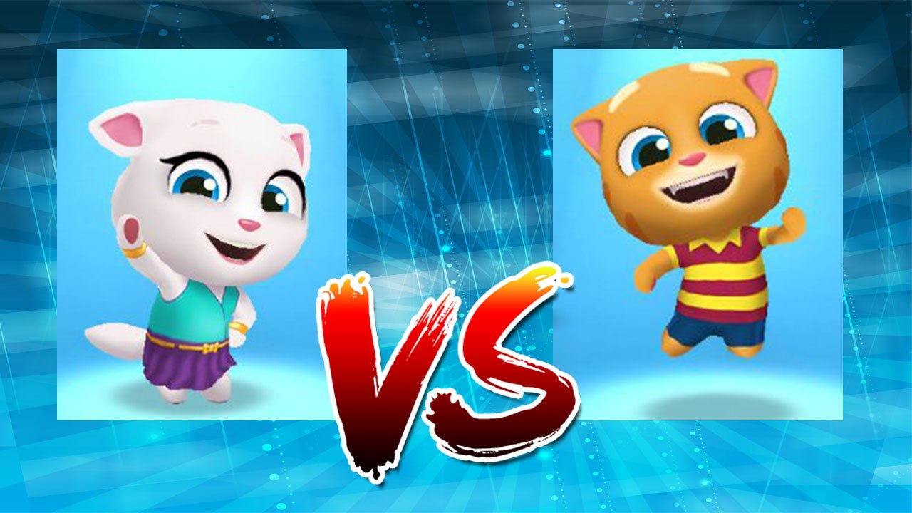 Neon Angela vs Talking Ginger — Talking Tom Gold Run — Cute Puppy and ...