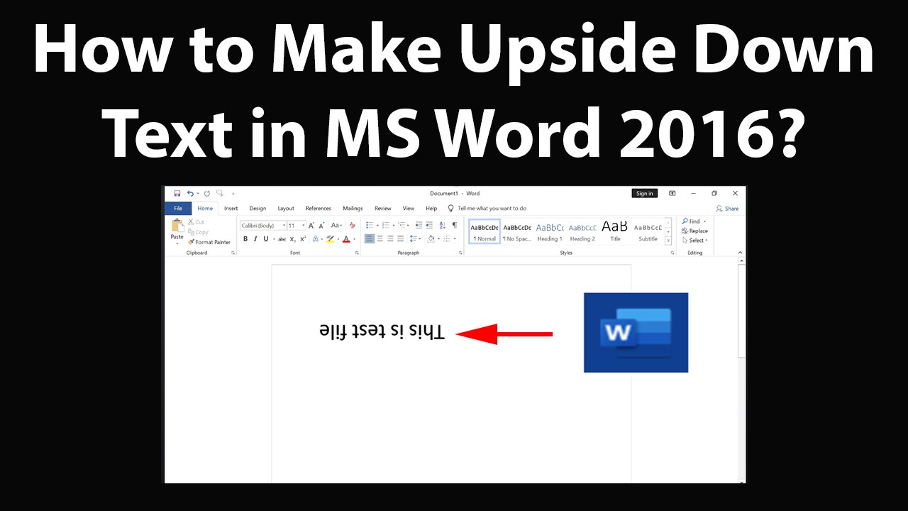 how-to-make-upside-down-text-in-ms-word-2016-video-dailymotion