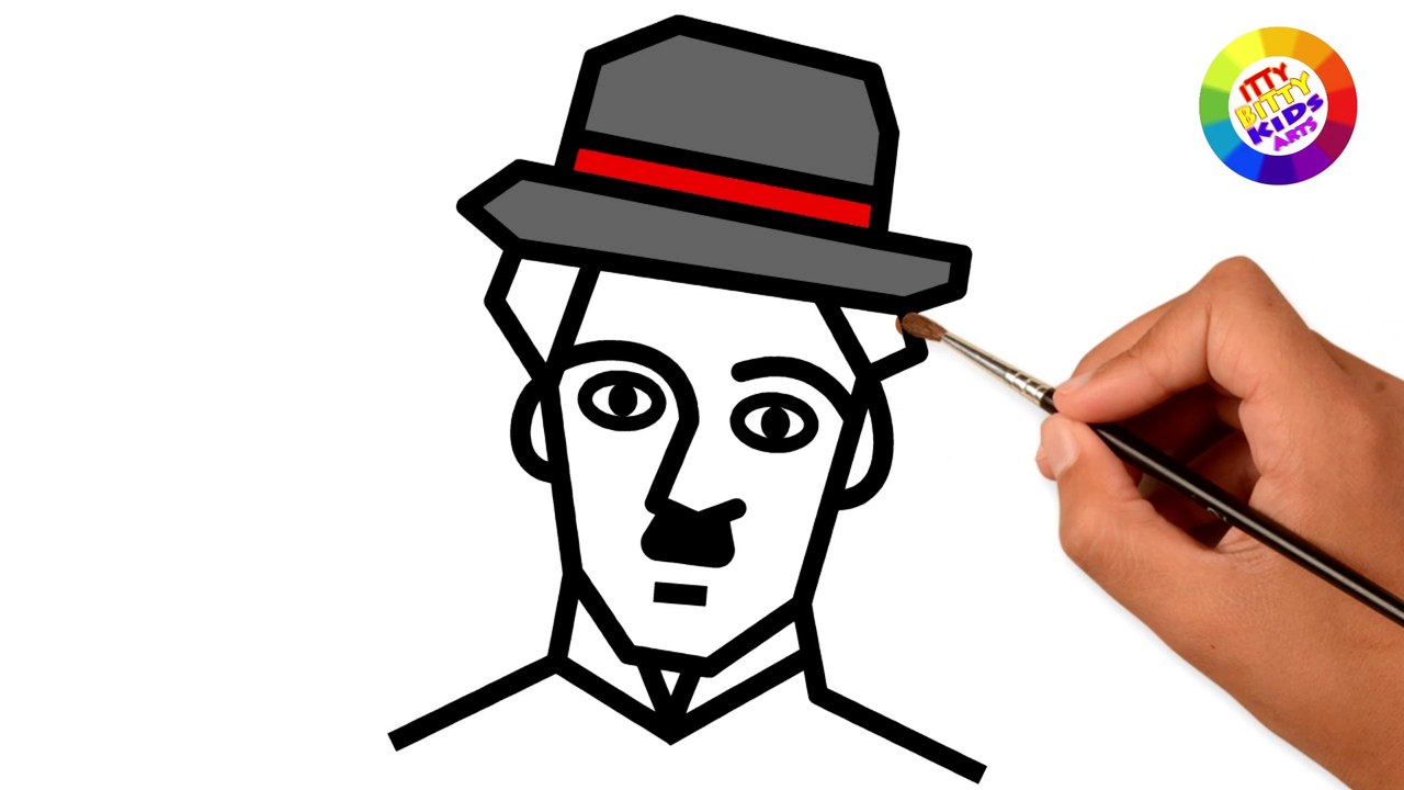 Coloring Charlie Chaplin | Painting for toddlers and drawing for kids ...