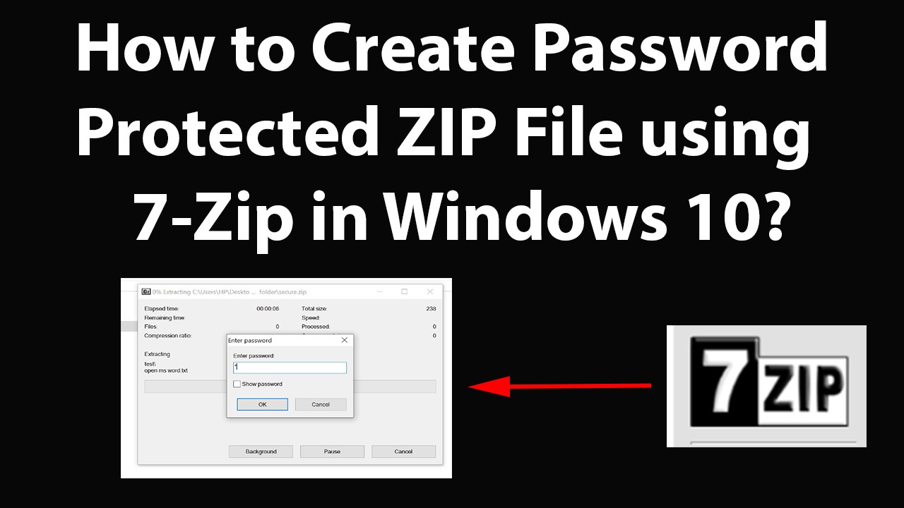 How To Create Password Protected ZIP File Using 7 Zip In Windows 10 Video Dailymotion