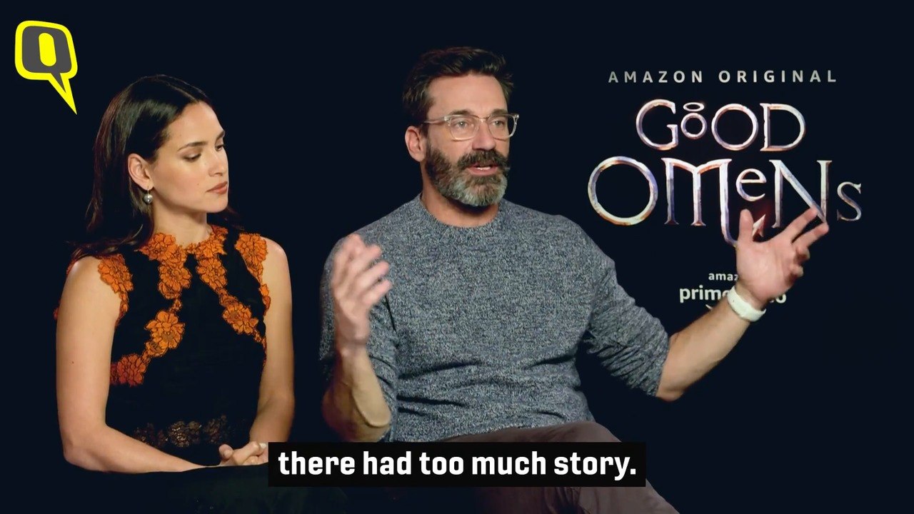 Jon Hamm Adria Arjona Good Omens Video Dailymotion