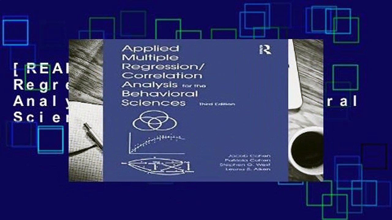 [READ] Applied Multiple Regression/Correlation Analysis for the Behavioral Sciences - video ...