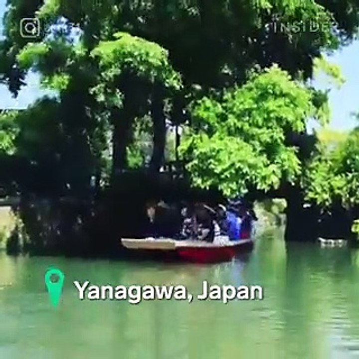 Duck under bridges on a boat tour in Japan's city of water - video ...