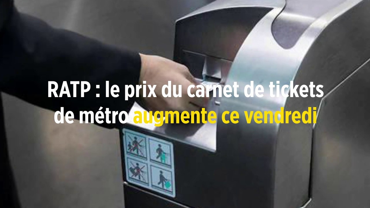 RATP : le prix du carnet de tickets de métro augmente ce vendredi ...