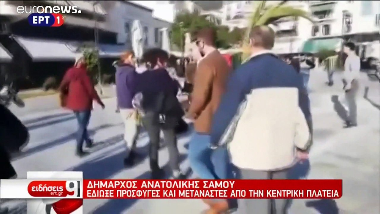 Σάμος: Επεισόδιο του δημάρχου με αιτούντες άσυλο - video Dailymotion