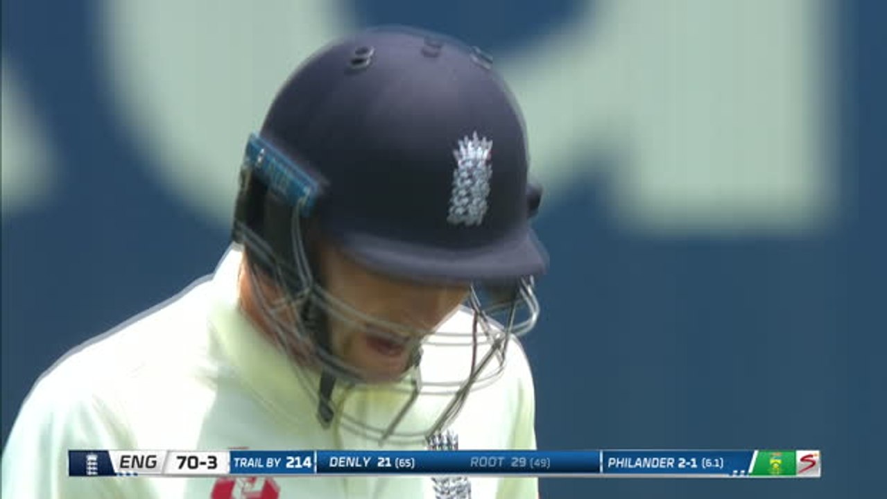 Philander takes prize wicket of Root - فيديو Dailymotion