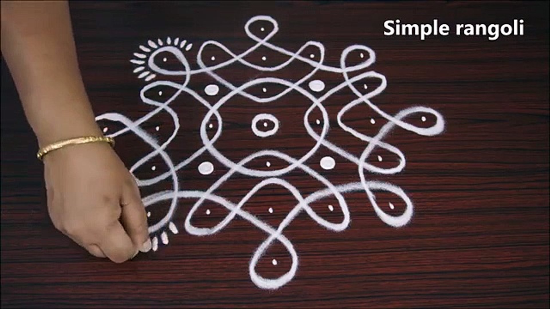 Simple Rangoli Designs With Dots For Beginners